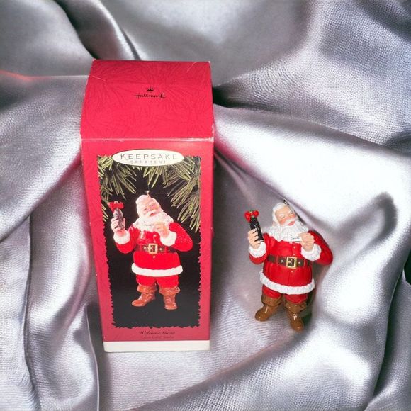 Hallmark | Holiday | Vtg Hallmark Welcome Santa Ornament Hallmark From ...